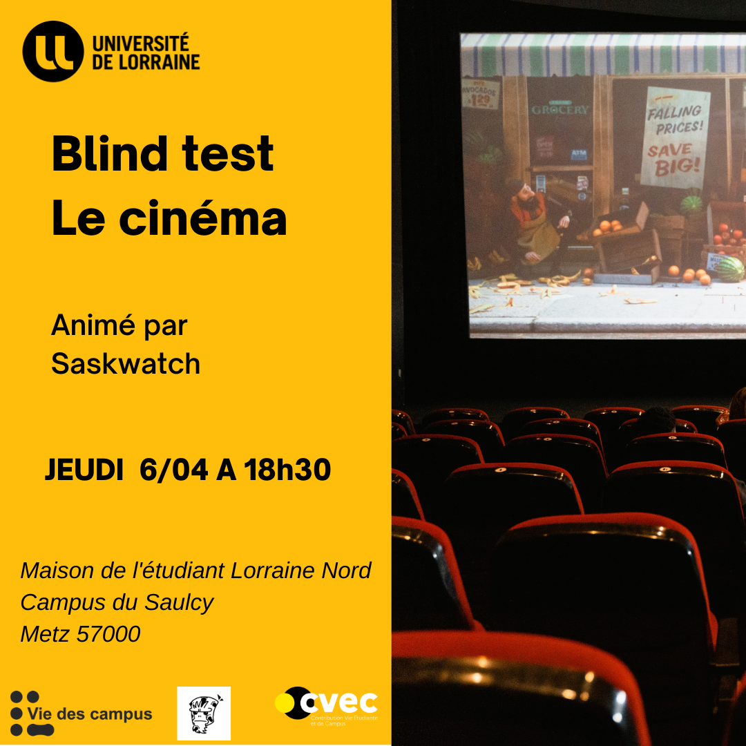 Blind test cinéma animé par l'association étudiante Saskwatch - Les ...