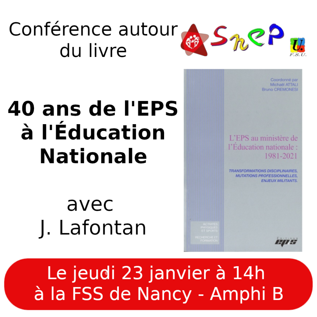 [Conférence] Les 40 ans de l'EPS à l'Éducation Nationale (jeudi 23 ...